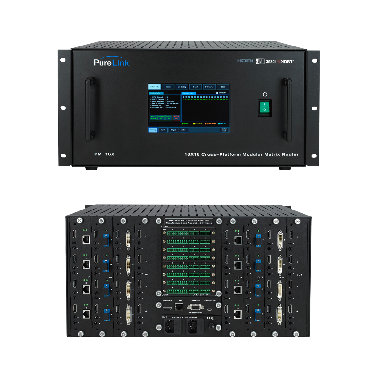 16×16 PureMedia™ Matrix Switcher – PureLink AV