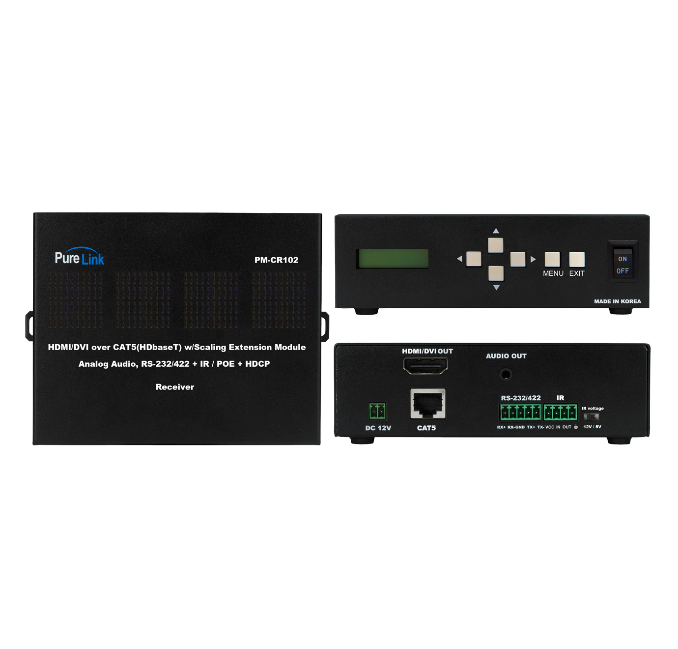 HDMI over HDBaseT Receiver w/ IR & RS-232 - PureLink AV