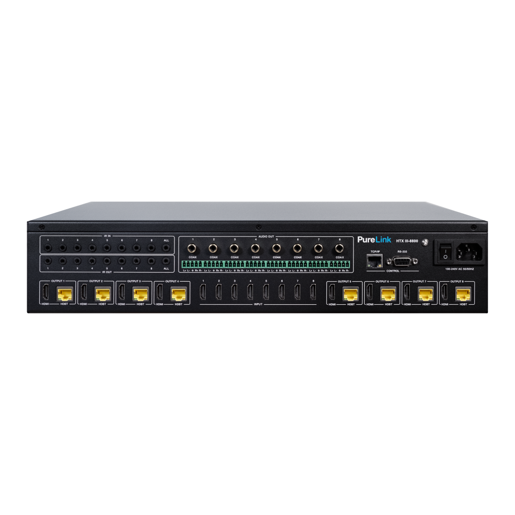 8x8 4K60 HDMI to HDBaseT/HDMI Matrix Switcher with Audio De-Embed and ...