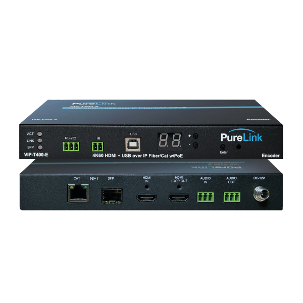 4K60 HDMI & USB/KM CAT and Fiber - AV over IP Encoder - TAA