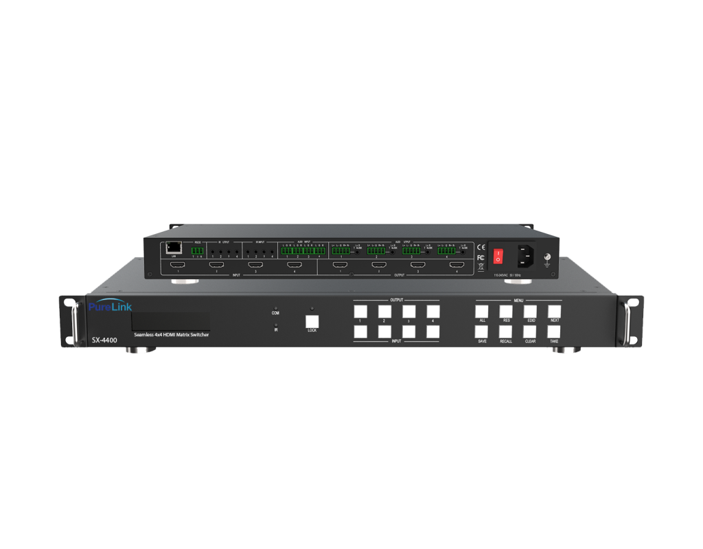 [Discontinued] 4×4 HDMI 2.0 Matrix Seamless Switcher - PureLink AV