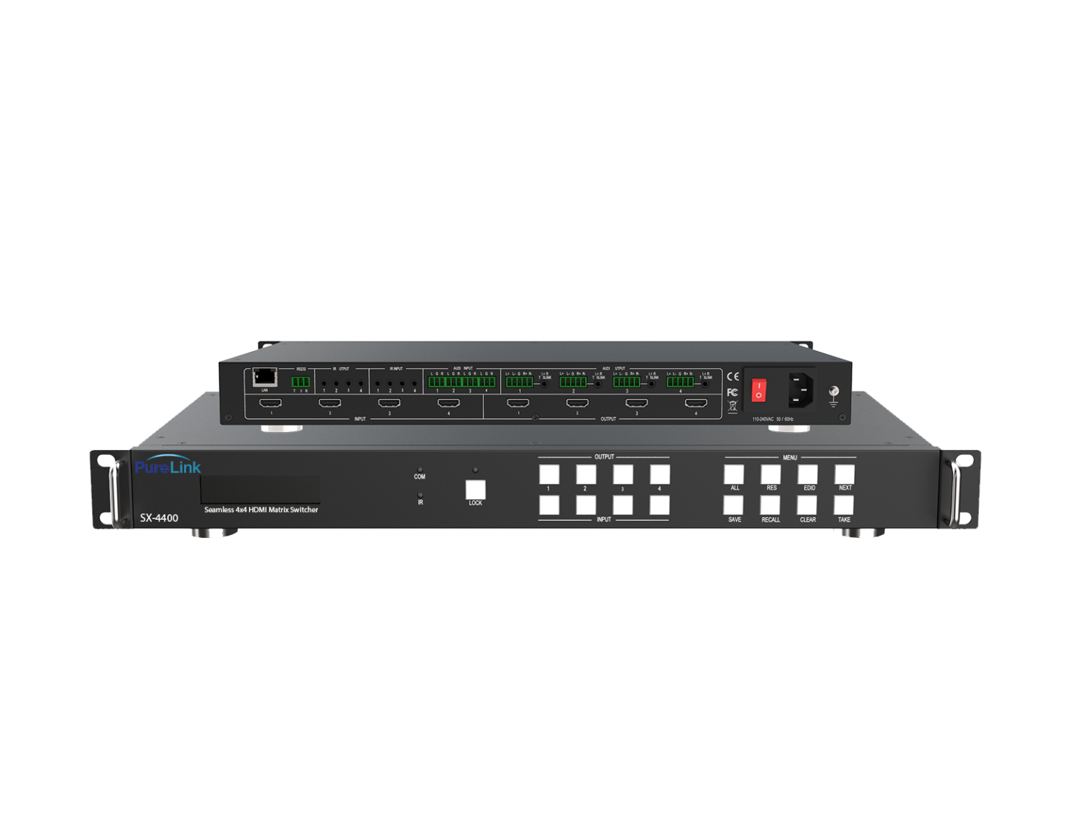 [Discontinued] 4×4 HDMI 2.0 Matrix Seamless Switcher - PureLink AV