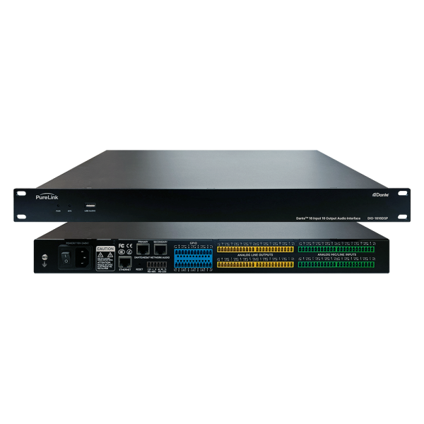 Dante 16 Input 16 Output Interface with DSP - PureLink AV