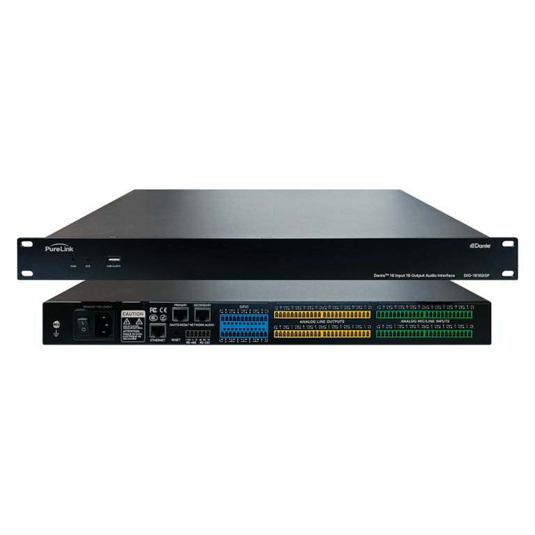 Dante 16 Input 16 Output Interface with DSP - PureLink AV